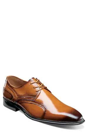 STACY ADAMS Alexander Plain Toe Oxford - Tan