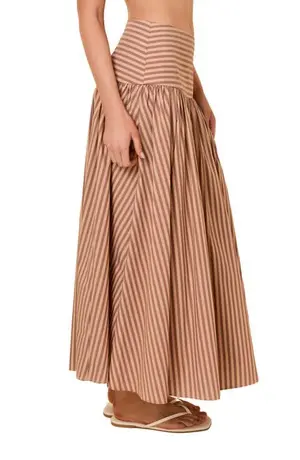 Solid & Striped Magnolia Striped Midi Skirt