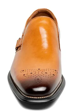 STACY ADAMS Alistair Leather Plain Toe Slip-on - Tan