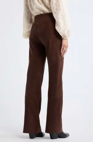 Treasure & Bond Flare Leg Suede Pants