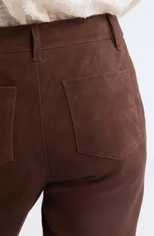 Treasure & Bond Flare Leg Suede Pants
