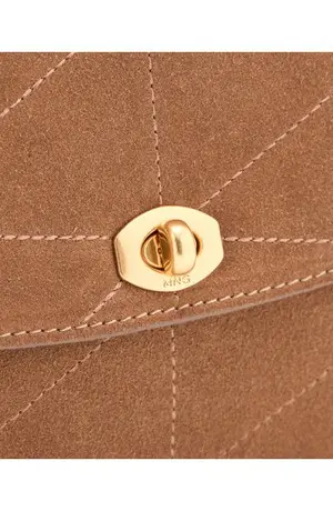 Mango Suede Convertible Shoulder Bag