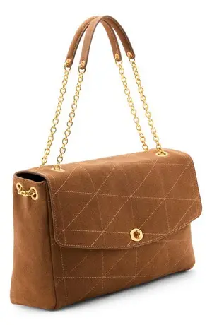 Mango Suede Convertible Shoulder Bag