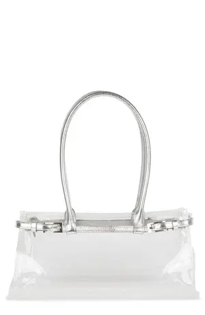 Jeffrey Campbell Pesky-v Leather Baguette - Clear