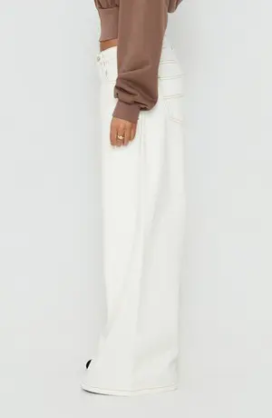 Princess Polly Naylor Mid Rise Wide Leg Jeans