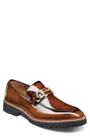 STACY ADAMS Carabello Moc Toe Bit Loafer - Brown Multi