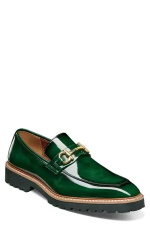 STACY ADAMS Carabello Moc Toe Bit Loafer - Green