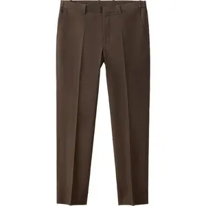 Mango Slim Fit Suit Pants - Brown