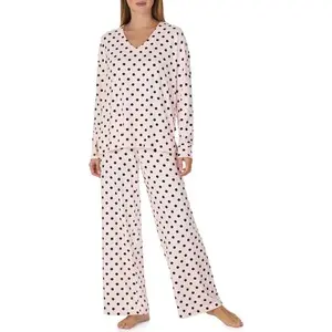 Kate Spade New York Long Sleeve Pajama Set - Blush Dot