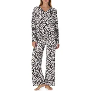 Kate Spade New York Long Sleeve Pajama Set - White/print