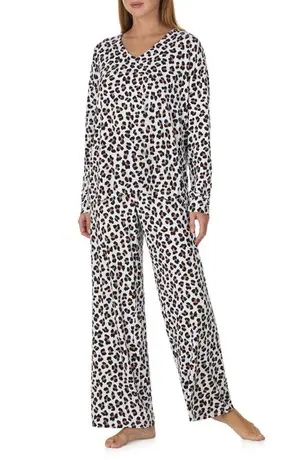 Kate Spade New York Long Sleeve Pajama Set - White/print