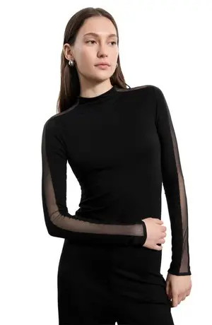MARCELLA Suma Mock Neck Top