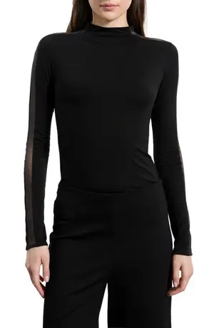 MARCELLA Suma Mock Neck Top - Black