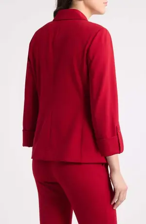 Anne Klein One-button Blazer - Vermillion