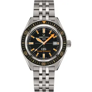 CERTINA Ds Super Ph2000m Automatic Bracelet Watch - Titanium/black Dial