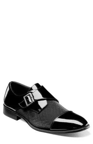 STACY ADAMS Sutherland Cap Toe Monk Strap Shoe