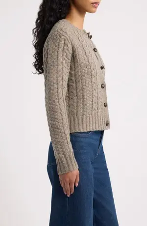ROWING BLAZERS Donegal Wool Cable Knit Cardigan