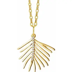 SYNA JEWELS Palm Leaf Charm - Gold