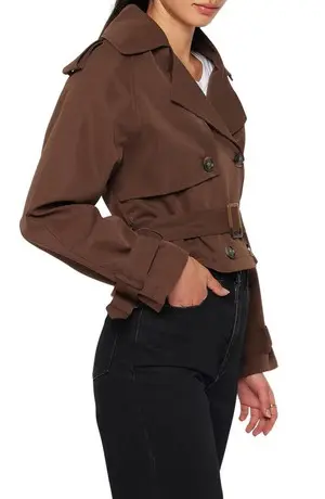 PETAL & PUP Charlie Cropped Trench Coat