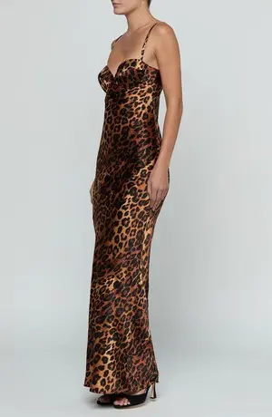 L'Agence Sayla Bias Cut Silk Maxi Dress