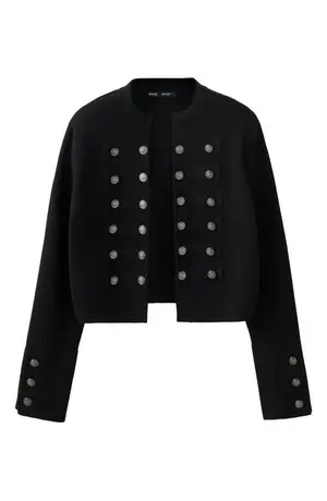 Mango Fine Knit Napoleon Buttoned Jacket