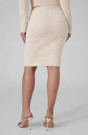 MARCIANO Naliya Monogram Pencil Midi Skirt