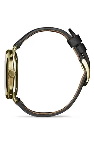 Shinola Canfield Leather Strap Watch