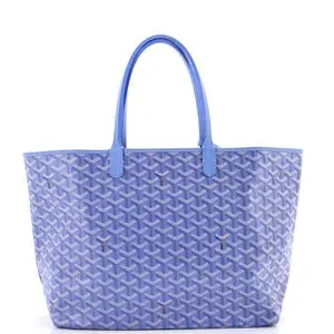 Goyard Saint Louis Reversible Tote Coated Canvas And Printed Canvas Pm - Blue