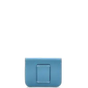 Hermès Constance Slim Wallet Evercolor - Blue