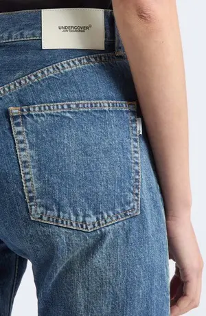 Undercover Lace Detail Straight Leg Jeans