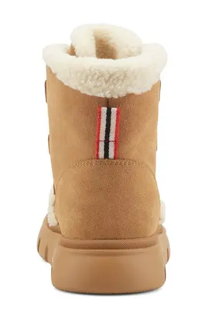 Hunter Melody Faux Shearling Bootie - Medium Natural