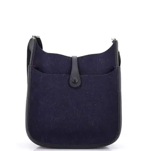 Hermès Evelyne Bag Gen Iii Felt Pm - Blue