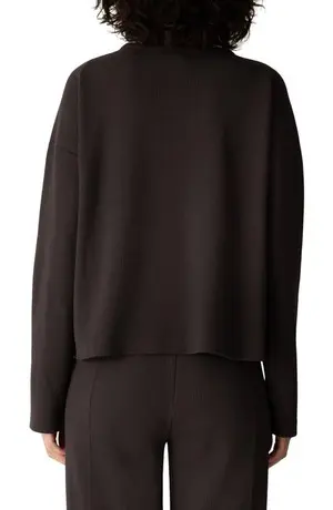 Eileen Fisher Waffle Knit Box Top
