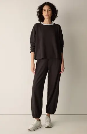 Eileen Fisher Waffle Knit Box Top