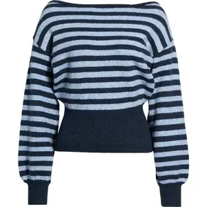 PACSUN Harley Off The Shoulder Sweater - Blue
