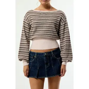 PACSUN Harley Off The Shoulder Sweater - Pink