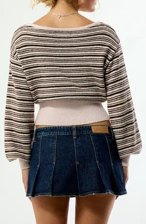 PACSUN Harley Off The Shoulder Sweater - Pink