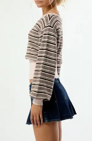 PACSUN Harley Off The Shoulder Sweater - Pink