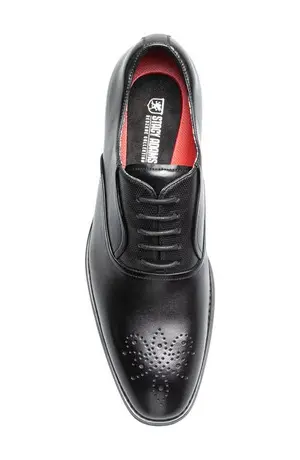 STACY ADAMS Langford Leather Oxford - Black