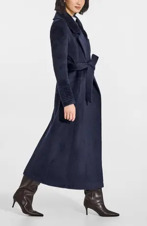 Sentaler Maxi Notch Wrap Coat With Suri Alpaca