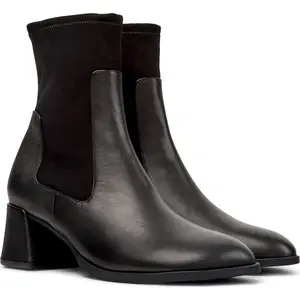 Camper Kora Leather Bootie - Black
