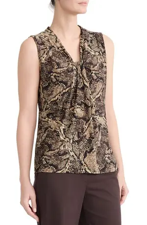 KASPER Knot Front Sleeveless Top