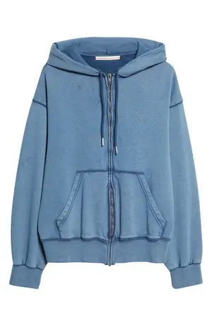 STOCKHOLM SURFBOARD CLUB Dream Back Logo Zip Graphic Hoodie - Blue