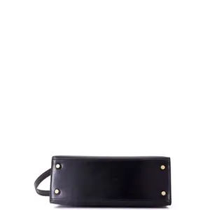 Hermès Kelly Handbag Tadelakt With Gold Hardware 25 - Black