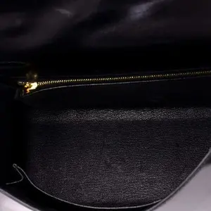Hermès Kelly Handbag Tadelakt With Gold Hardware 25 - Black