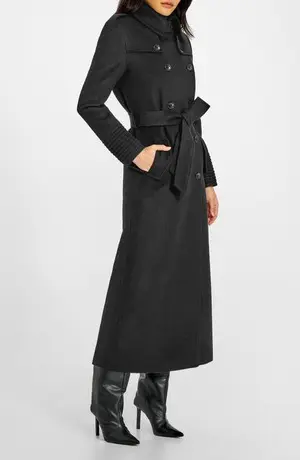 Sentaler Baby Alpaca Maxi Trench Coat - Black