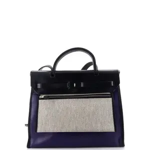 Hermès Herbag Zip Berline Vache Canvas And Leather 31