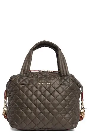 Mz Wallace Small Sutton Deluxe Quilted Nylon Crossbody Bag - Magnet
