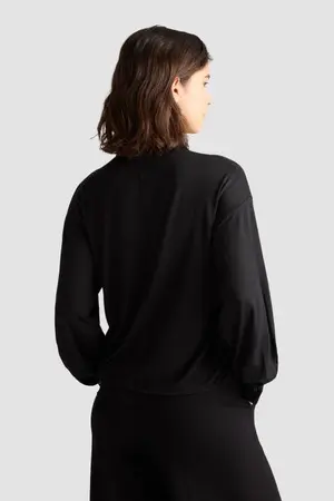 RESIDUS Gart Button Front Jersey Shirt - Black