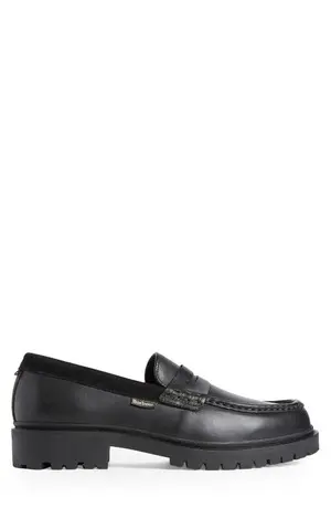 Barbour Croxton Leather Penny Loafer - Black